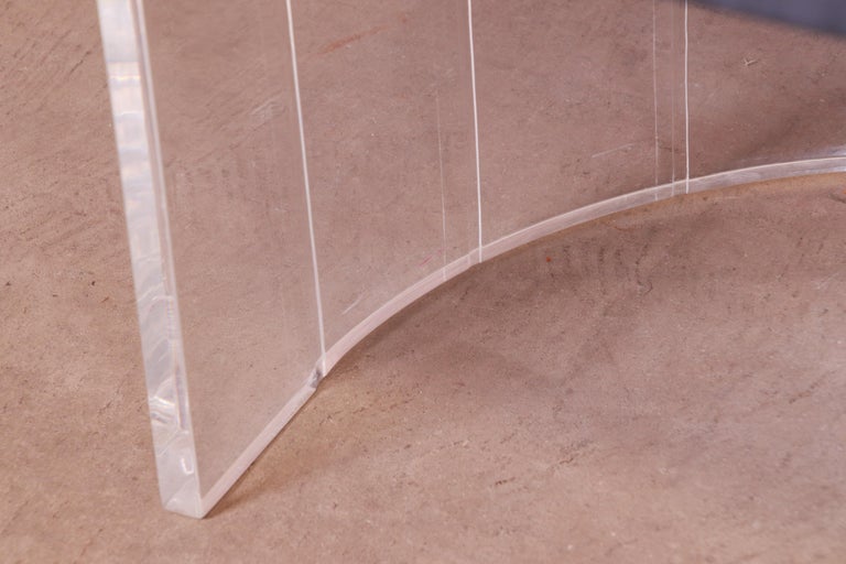 Charles Hollis Jones Sculptural Lucite "Angel Wing" Bench or Settee ...