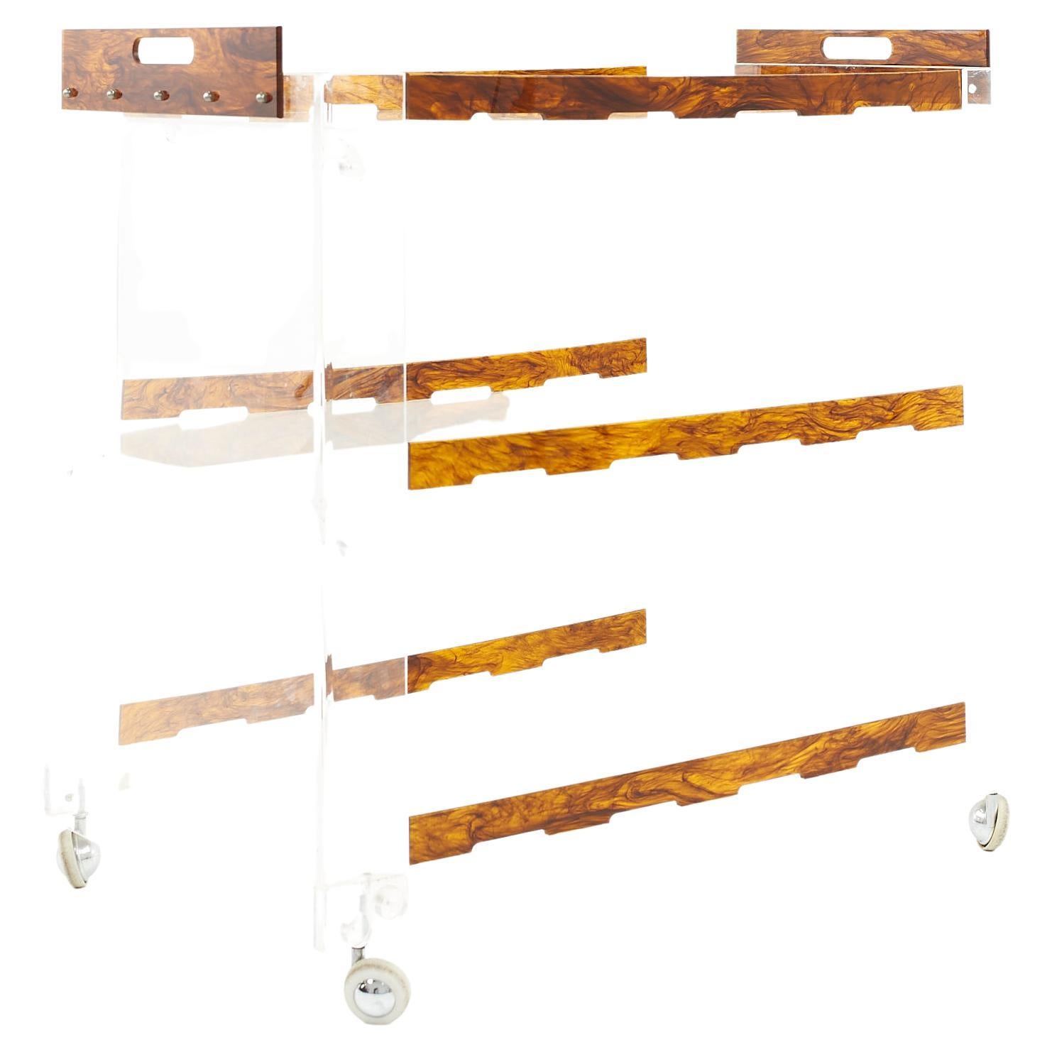 Vintage Lucite Steamer Trunk Cocktail Bar at 1stDibs