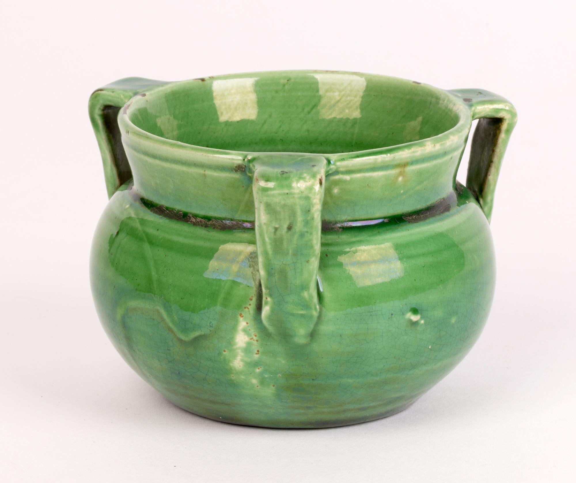 Charles Hubert Brannam Three Handled Cauldon Shape Art Pottery Vase at ...