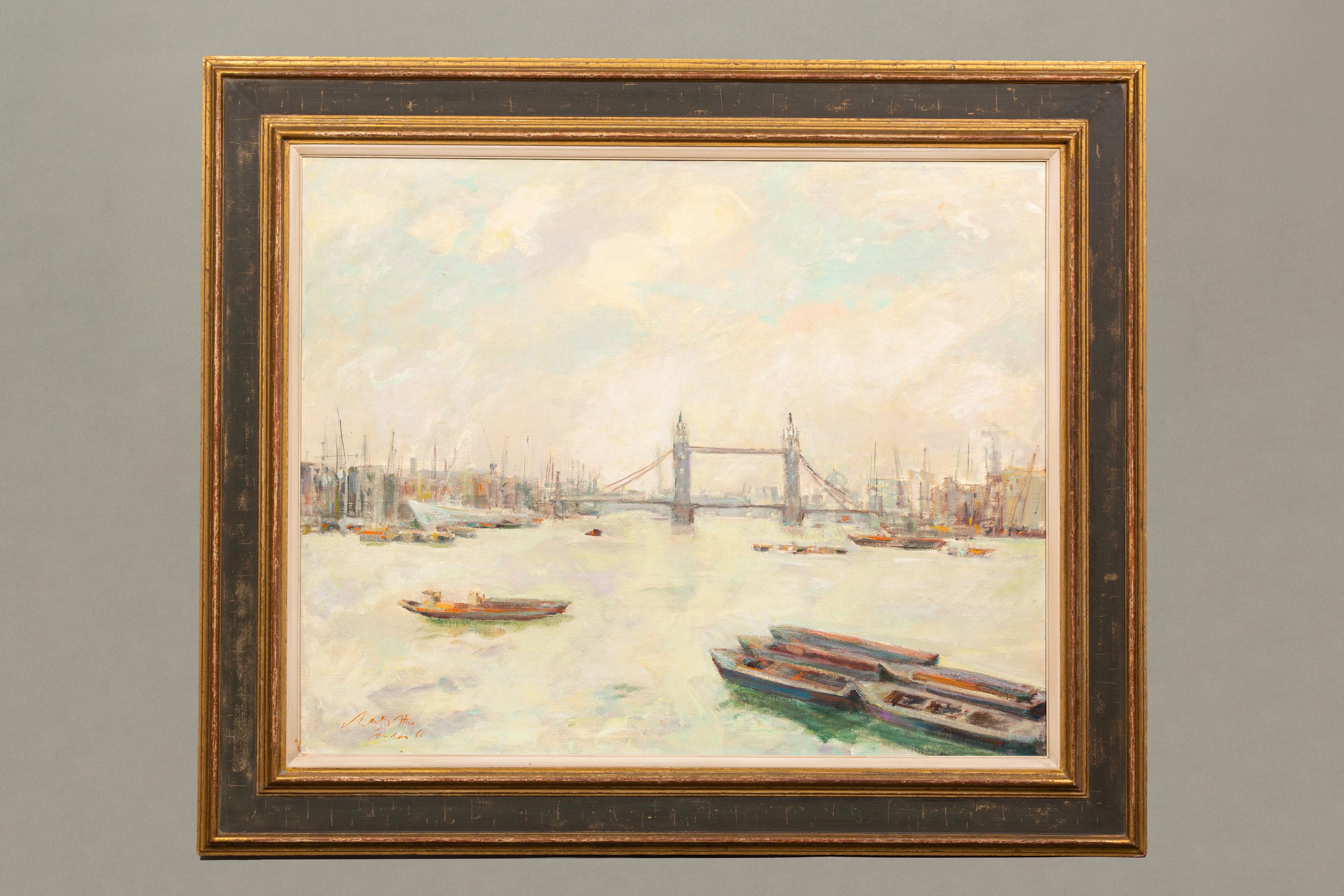 Charles Hug - 'River Thames and the Tower Bridge, London' by Charles ...