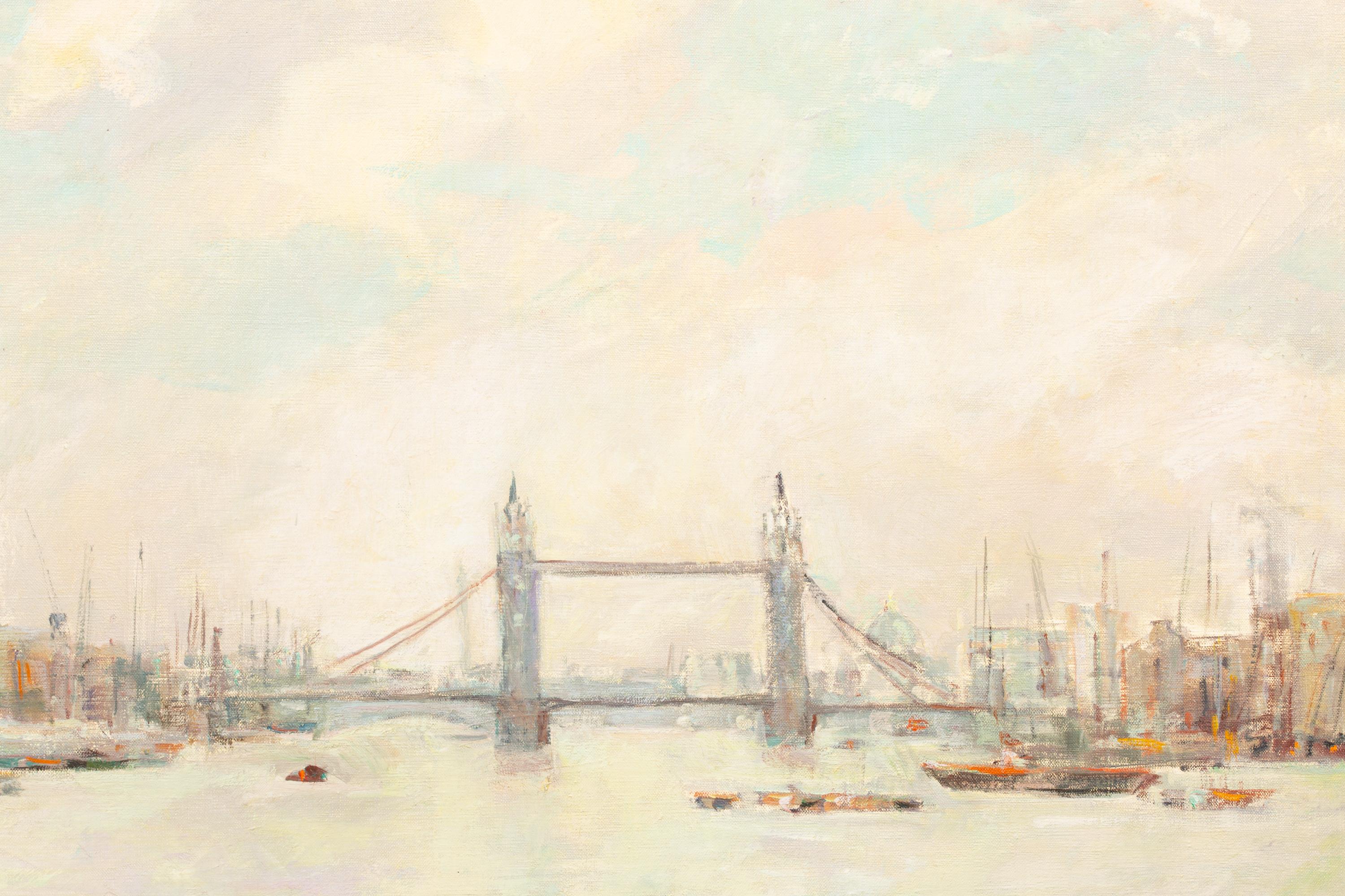 Charles Hug - 'River Thames and the Tower Bridge, London' by Charles ...