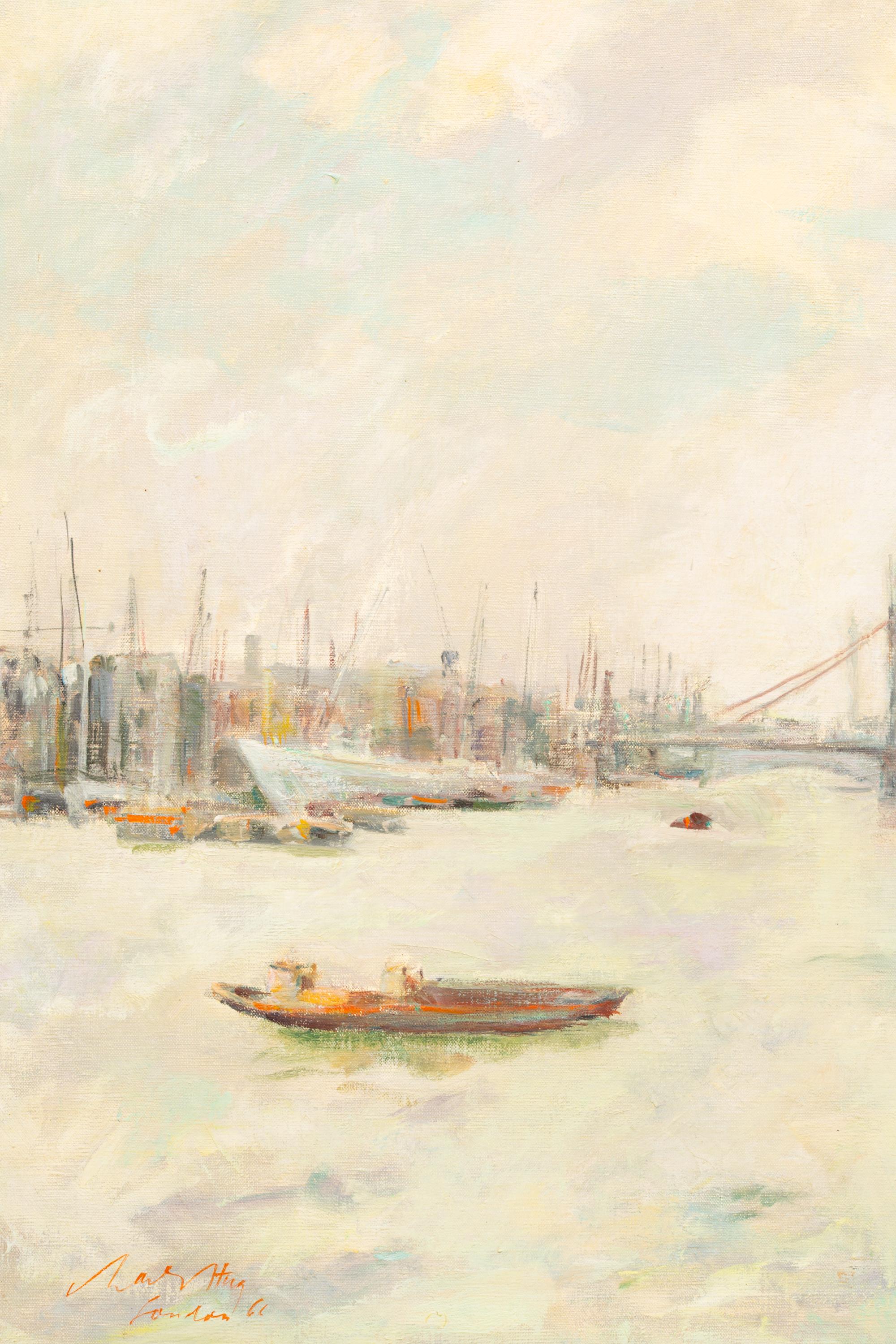 Charles Hug - 'River Thames and the Tower Bridge, London' by Charles ...
