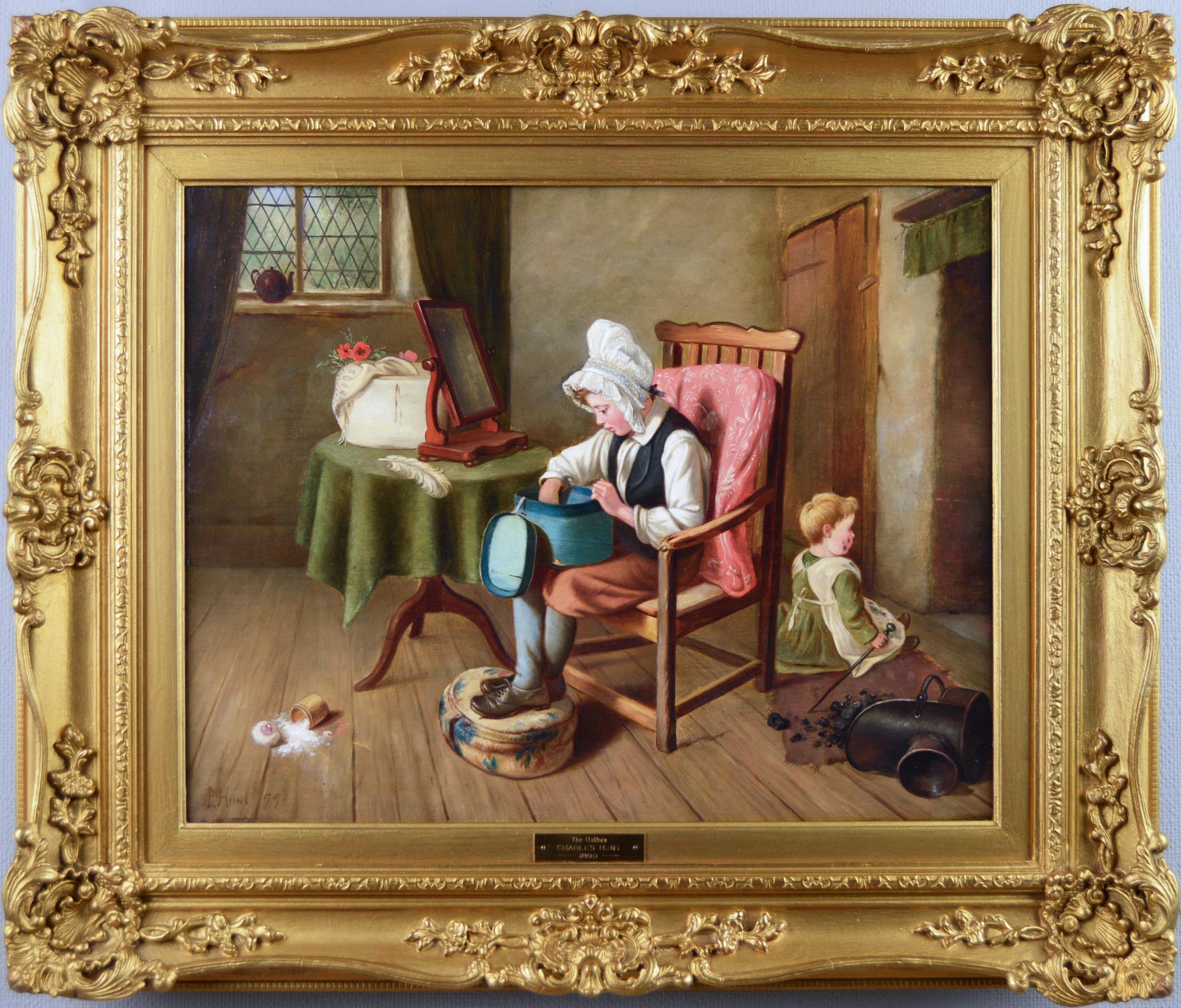 Charles Hunt Jr. - 19th Century genre oil painting of children For Sale at 1stDibs | charles ...