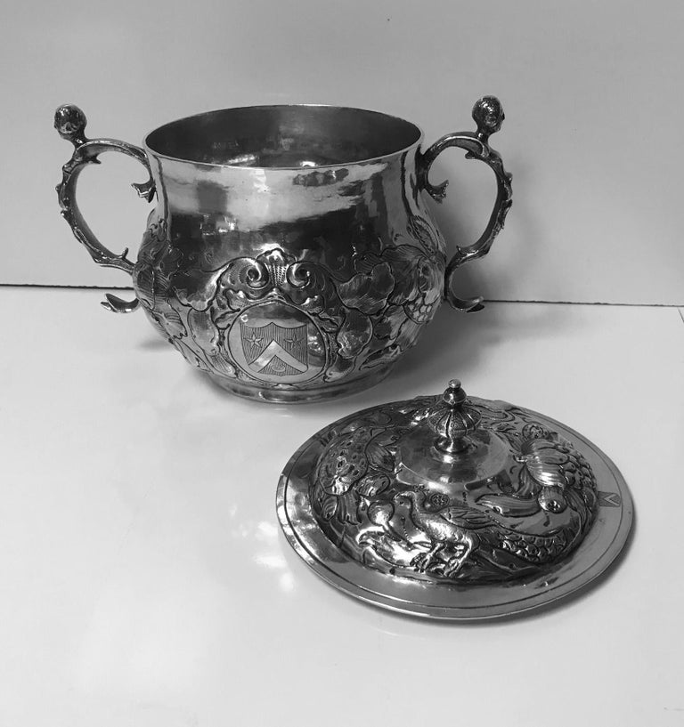 Charles II Silver Caudle Cup with Cover London, 1663 at 1stDibs