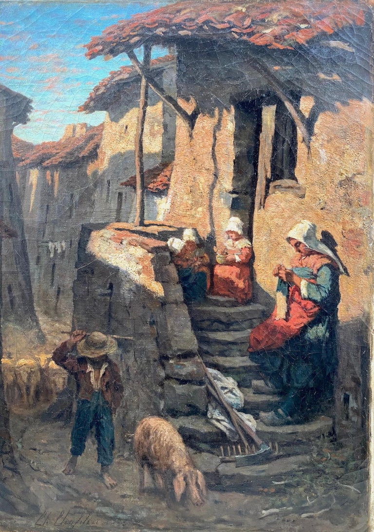 Charles Joshua Chaplin - Rural Life in Summer: 19th C Island Village ...