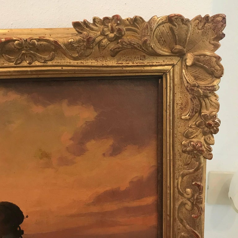 Charles Lasar - Charles Lasar "Landscape" 19th Century Oil Canvas ...