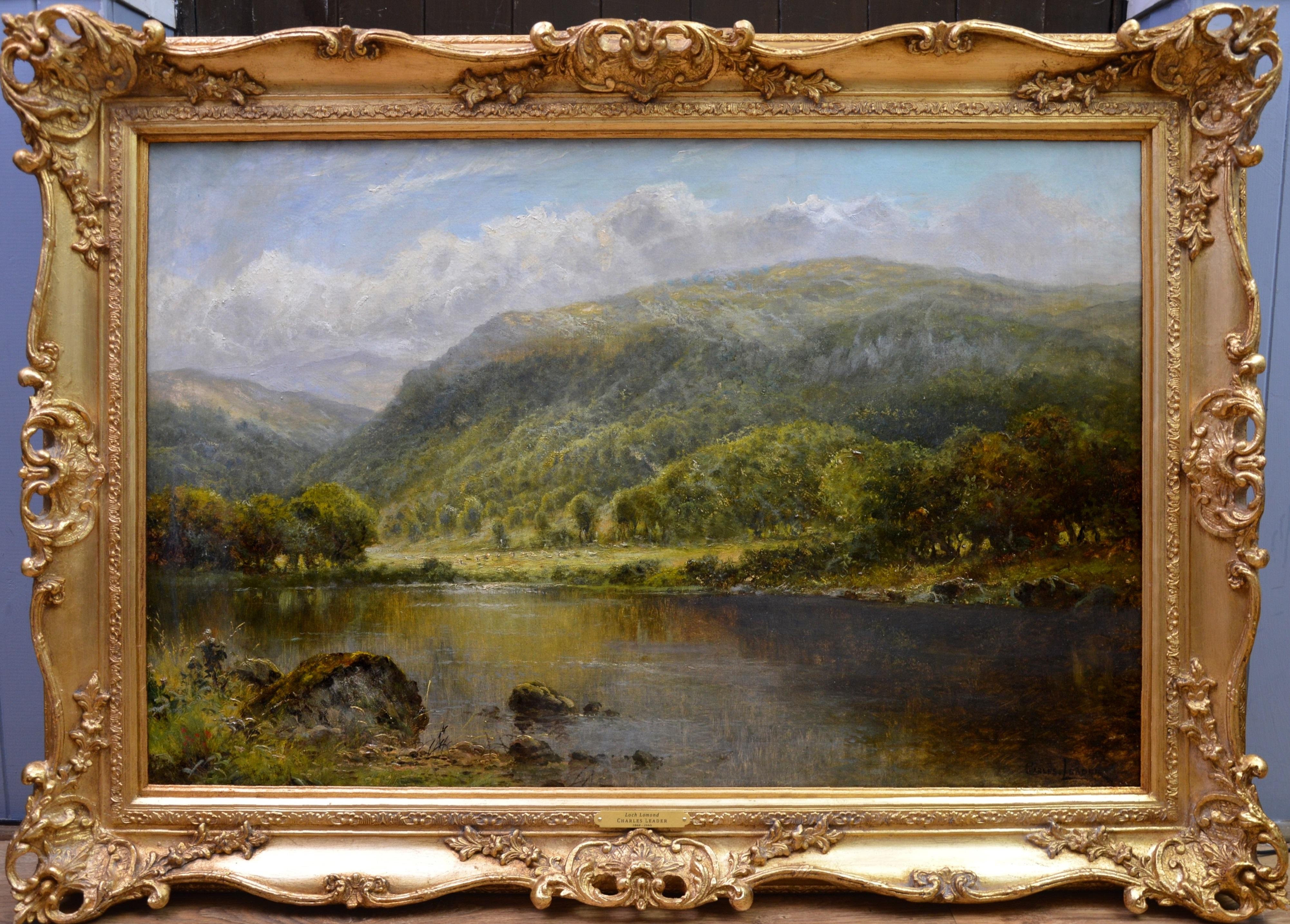 Charles Leader - Loch Lomond - 19th Century Landscape Oil Painting of ...