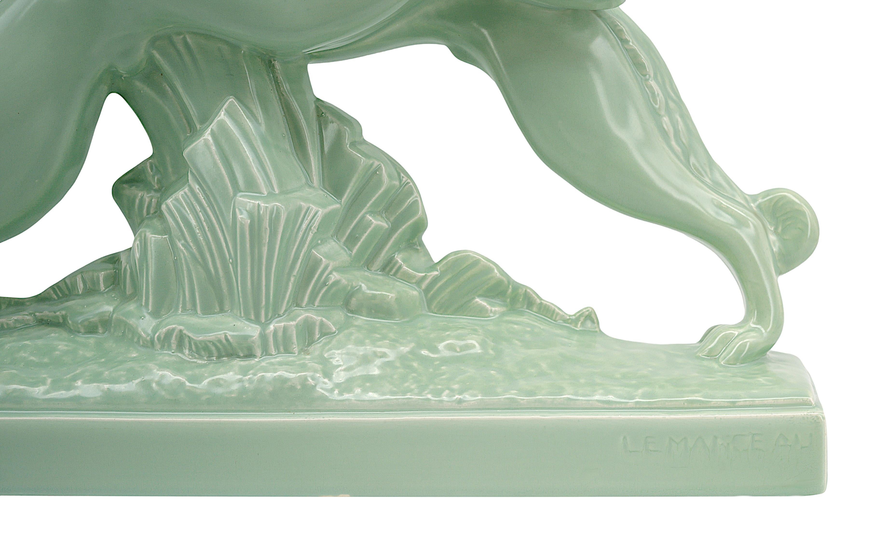 Charles LEMANCEAU French Art Deco Greyhound Couple, 1930s For Sale at ...