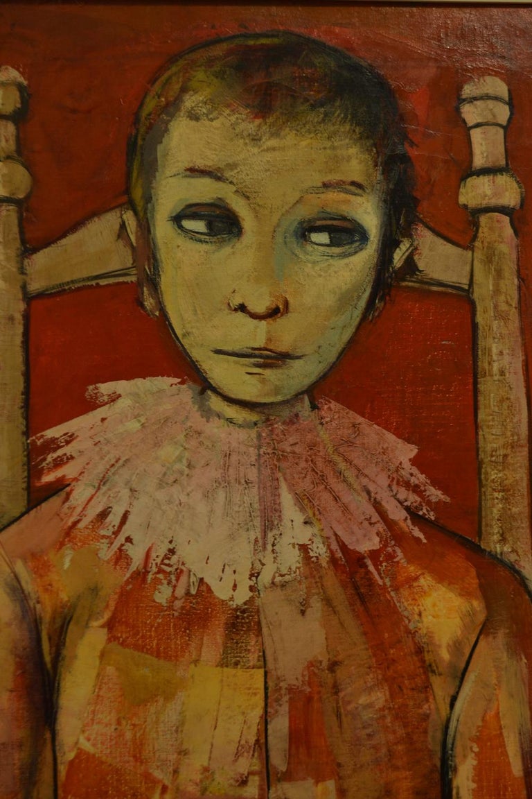 Charles Levier - Charles Levier, "Pensent Harlequin, 1966" Oil on ...