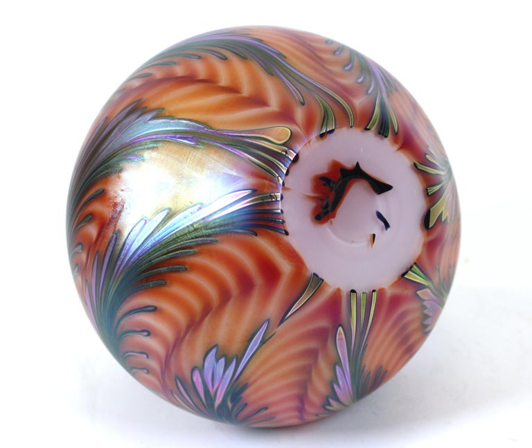 Charles Lotton Modern Art Glass Iridescent Vase at 1stDibs | charles ...