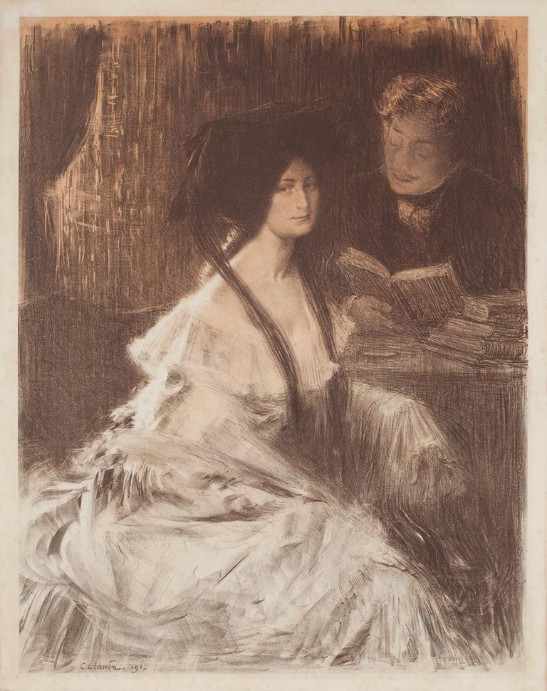 Charles Lucien Léandre - Young Woman - Original Lithograph by Charles ...