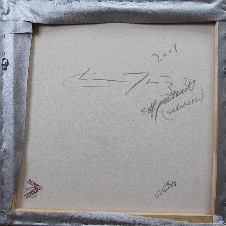 Charles Lutz - Silver Self Portrait Denied Andy Warhol Silkscreen Painting by Charles Lutz For ...