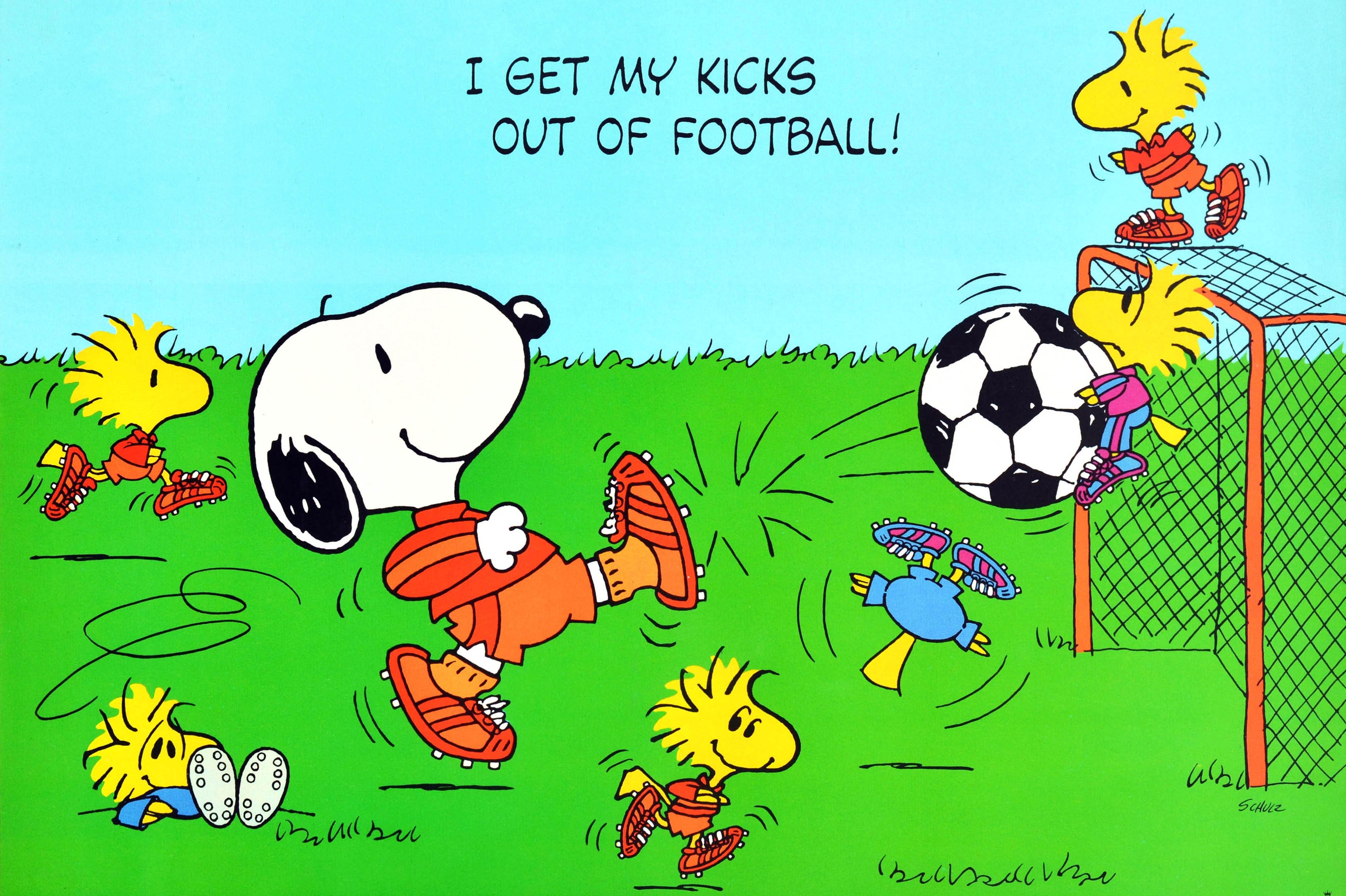 Charles M. Schulz - Original Vintage Snoopy Poster I Get My Kicks Out ...