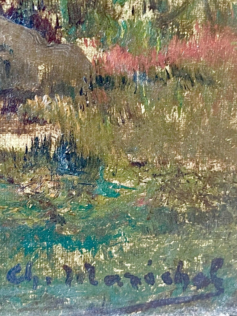 Charles Marechal - 19th century French Barbizon School oil painting ...
