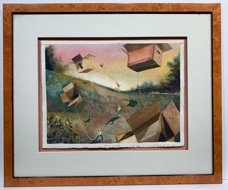 Charles Murphy - Box Kites (surrealist landscape) For Sale at 1stDibs