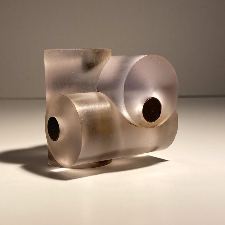 Charles O. Perry Sculptural Puzzle in Plexiglass and Brass at 1stDibs