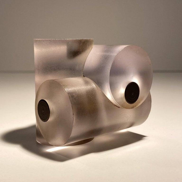 Charles O. Perry Sculptural Puzzle in Plexiglass and Brass at 1stDibs