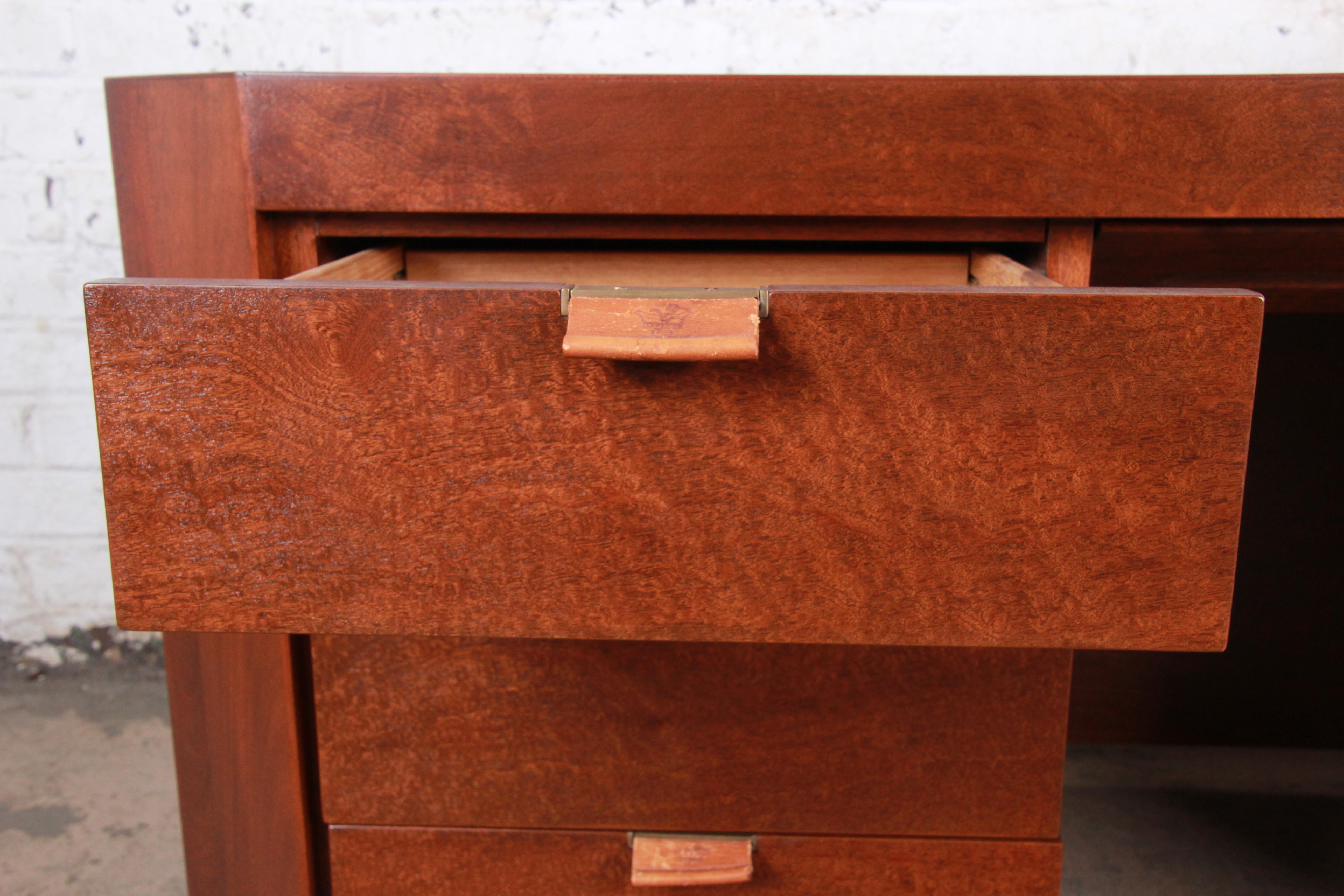 Charles Pfister for Baker Art Deco Primavera Executive Desk, Newly ...