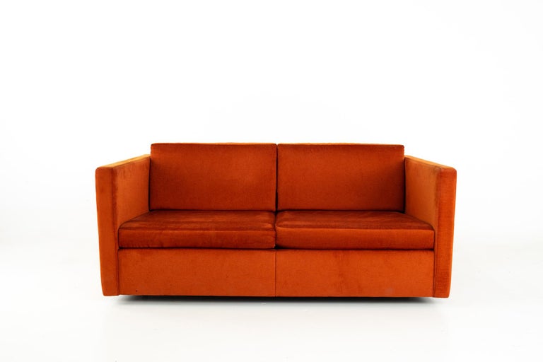 Charles Pfister for Knoll Mid Century Loveseat Settee Sofa at 1stDibs