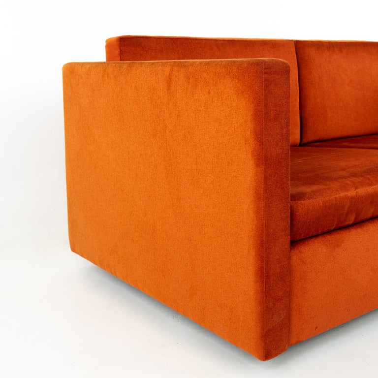 Charles Pfister for Knoll Mid Century Loveseat Settee Sofa at 1stDibs