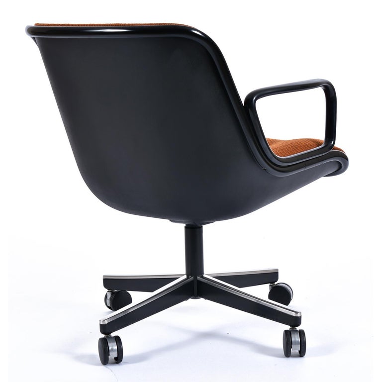 Charles Pollack for Knoll Orange Tweed Executive Chair w/ Height ...