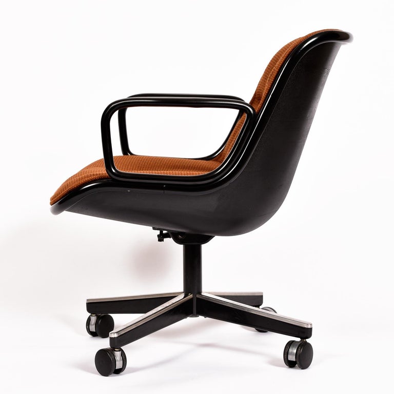 Charles Pollack for Knoll Orange Tweed Executive Chair w/ Height ...