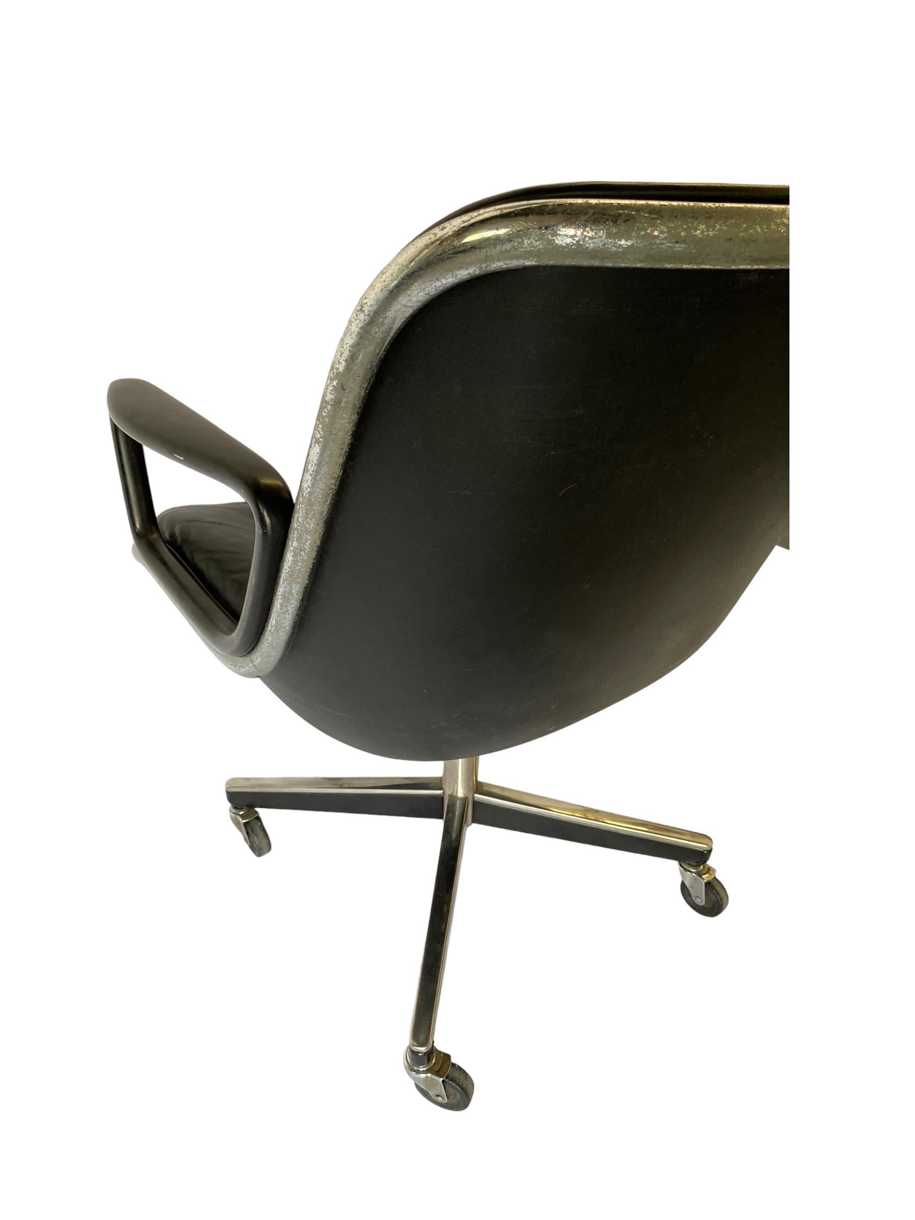 Charles Pollock Executive Chair in Black Leather For Sale at 1stDibs ...