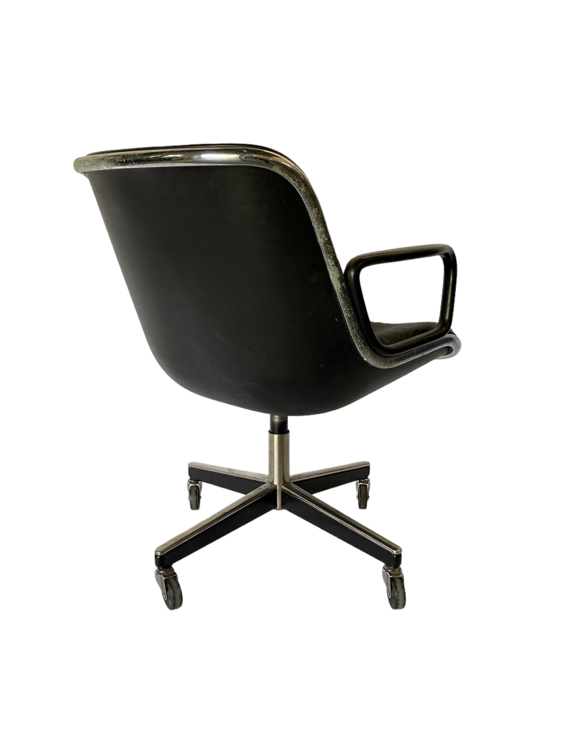 Charles Pollock Executive Chair in Black Leather For Sale at 1stDibs ...