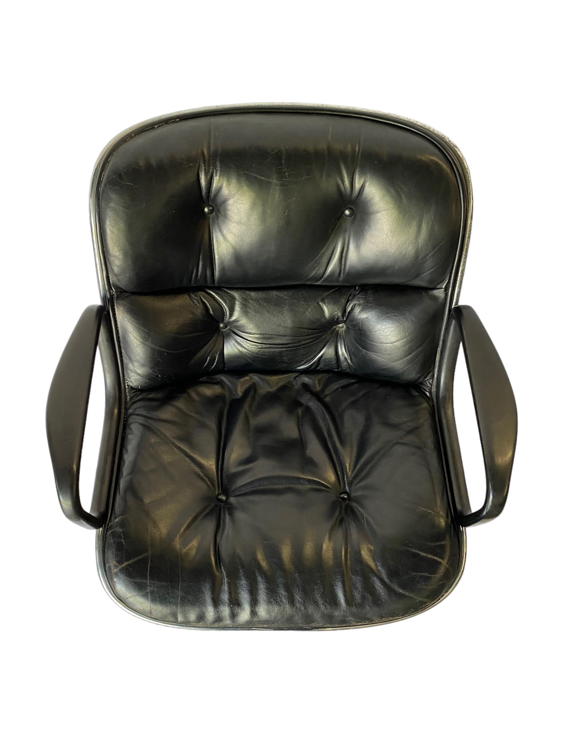 Charles Pollock Executive Chair in Black Leather For Sale at 1stDibs ...