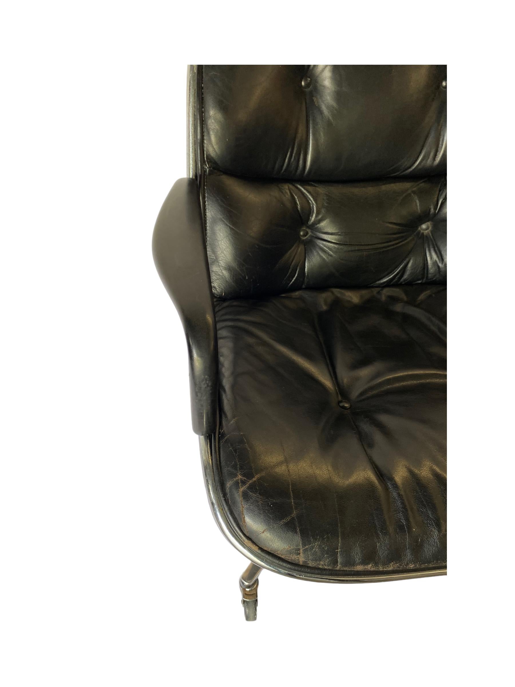 Charles Pollock Executive Chair in Black Leather For Sale at 1stDibs ...