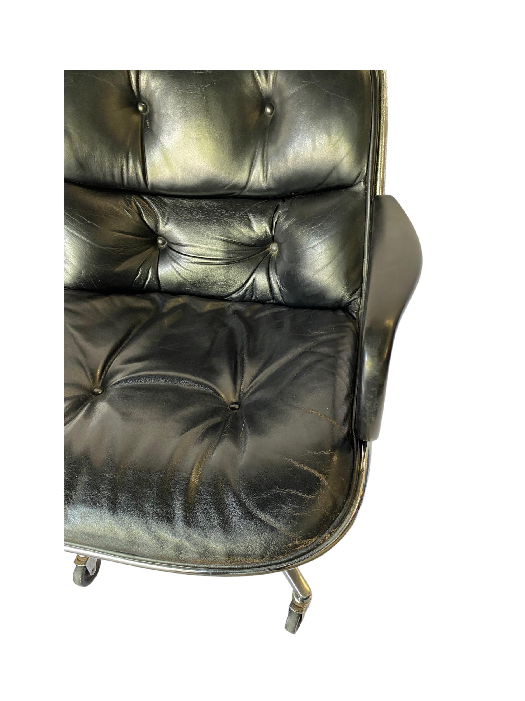 Charles Pollock Executive Chair in Black Leather For Sale at 1stDibs ...