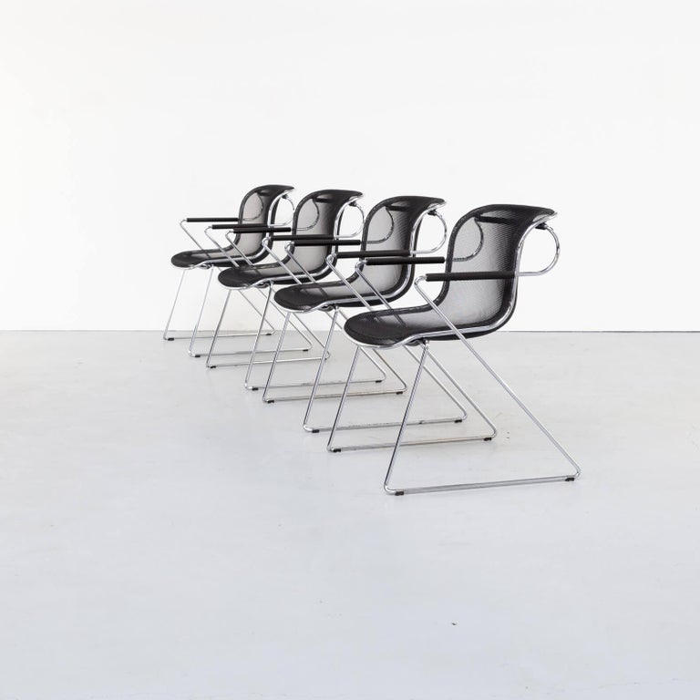 Charles Pollock ‘Penelope’ Chairs for Castelli Set/4 For Sale at 1stDibs