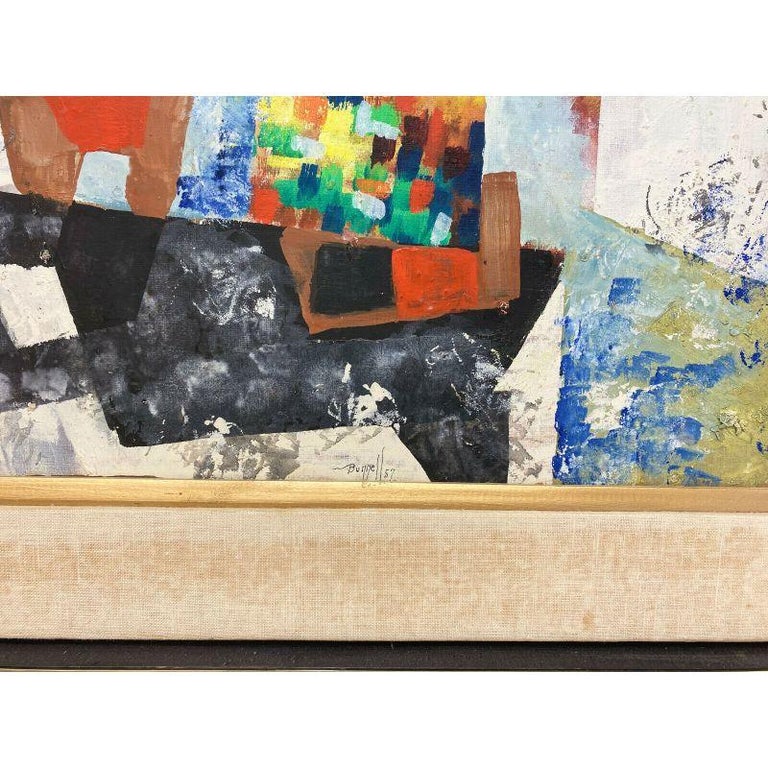 Charles Ragland Bunnell Oil on Board Abstract Painting For Sale at 1stDibs