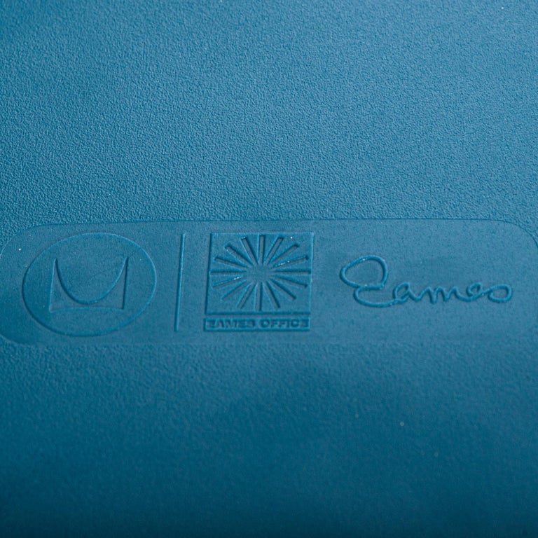 Charles and Ray Eames for Herman Miller Blue Moulded Plastic Stools ...