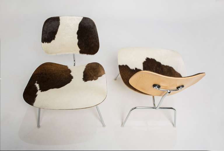 Charles and Ray Eames for Herman Miller DCM Cowhide Chairs For Sale at ...
