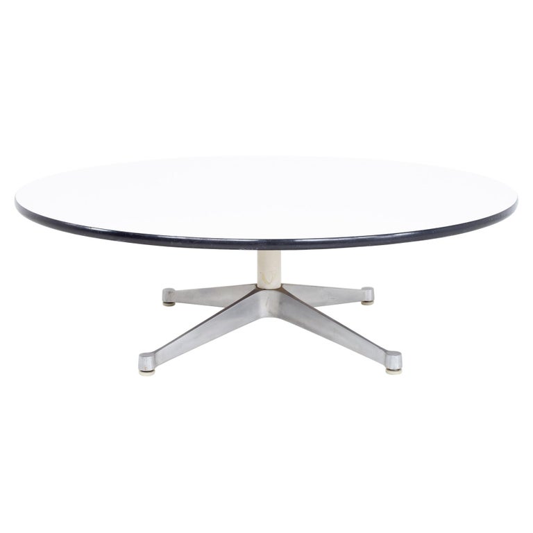 Charles Ray Eames Herman Miller Aluminum Group MCM Round Stainless Coffee Table at 1stDibs