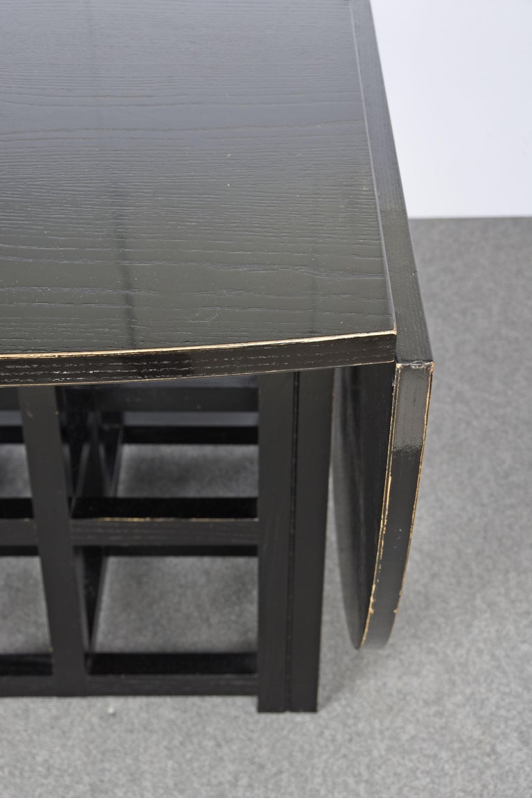 Charles Rennie Mackintosh Ebonized Ash Folding Oval Table DS1, 1970s at ...