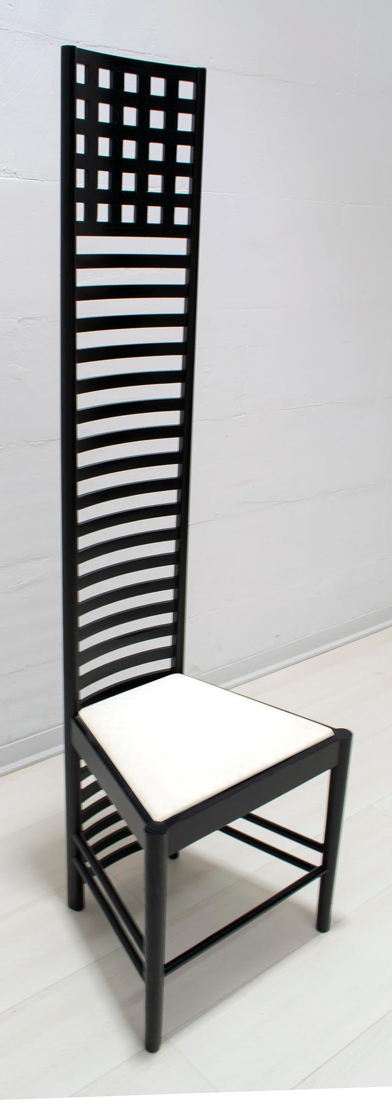 Charles Rennie Mackintosh High Back Chairs "Hill" by Cassina, 1973 at ...