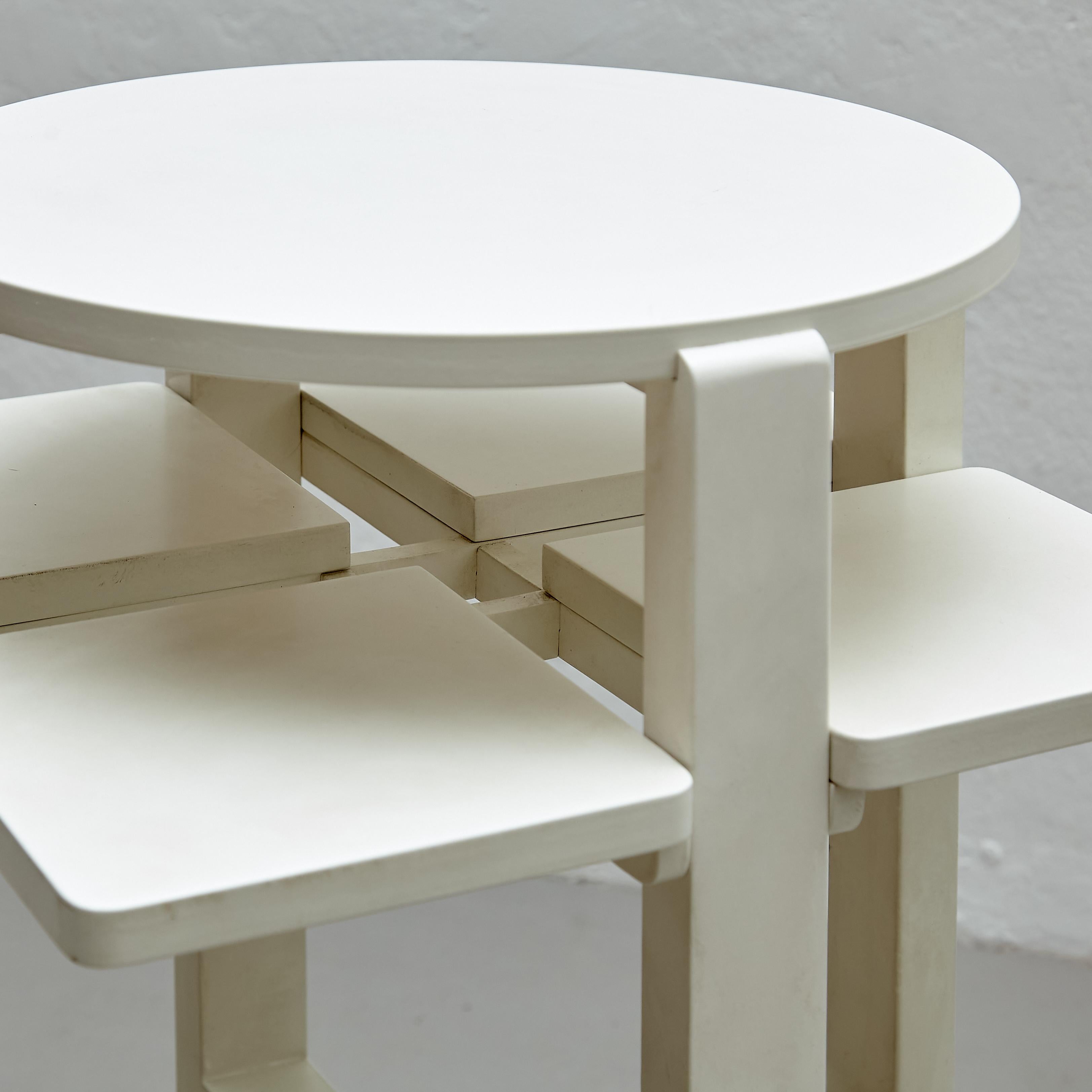 Charles Rennie Mackintosh White Lacquered Domino Side Table, circa 1970 ...