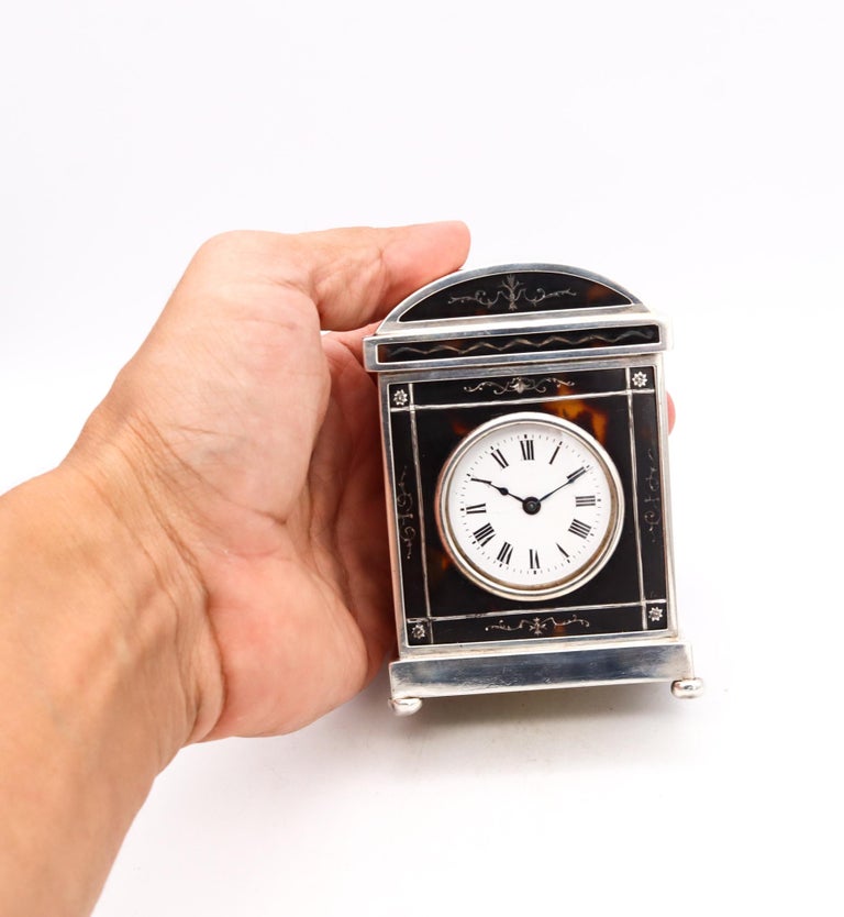 Charles and Richard Comyns 1920 London Neo Classic Carriage Table Clock ...