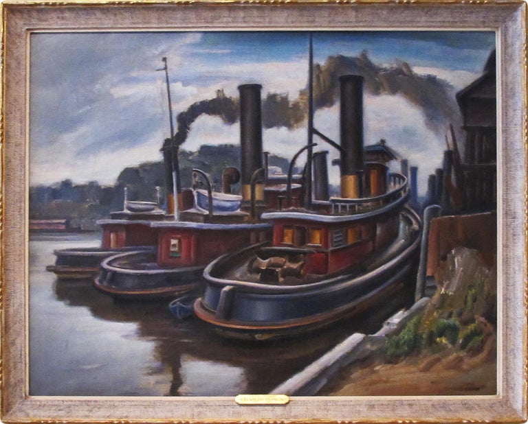 Charles Rosen - "Three Tugs" For Sale at 1stDibs