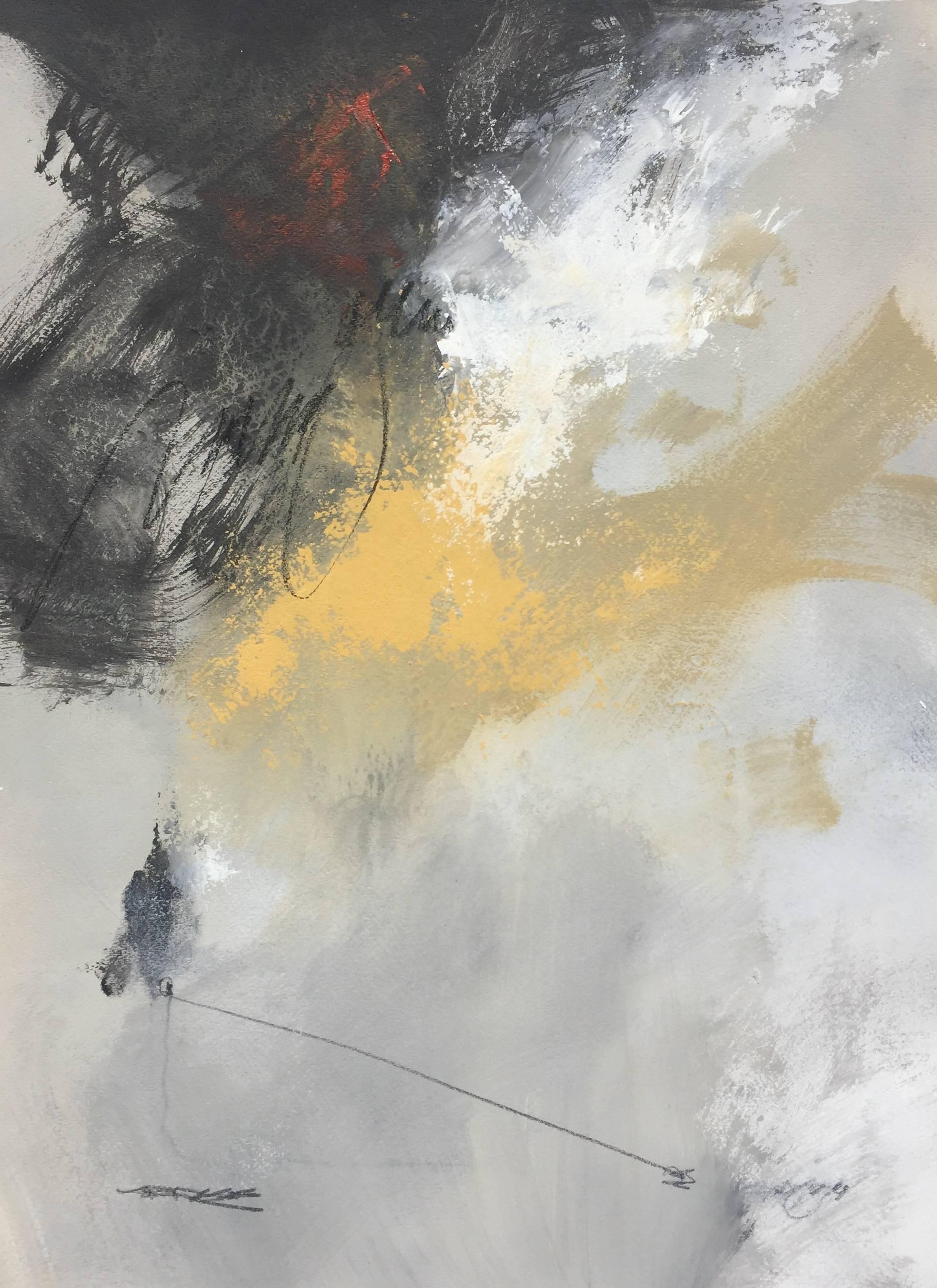 Charles Ross - In the Gray II, Vertical Abstract on Paper For Sale at ...