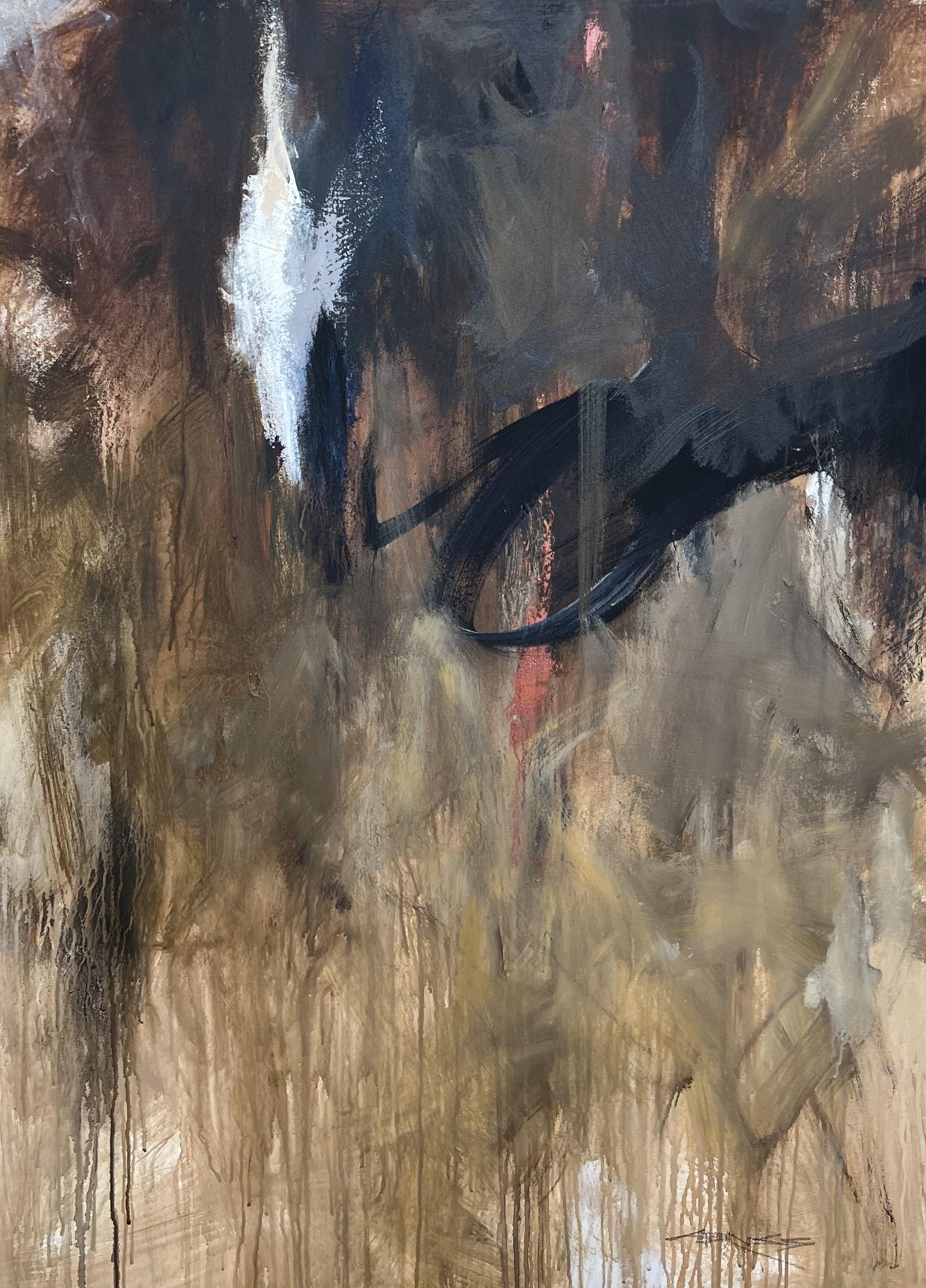 Charles Ross - 'Park Place' Oil on Canvas Abstract Painting with ...