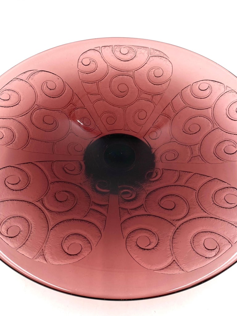 Charles Schneider, Art Deco centerpiece, Le Verre Français, France ...
