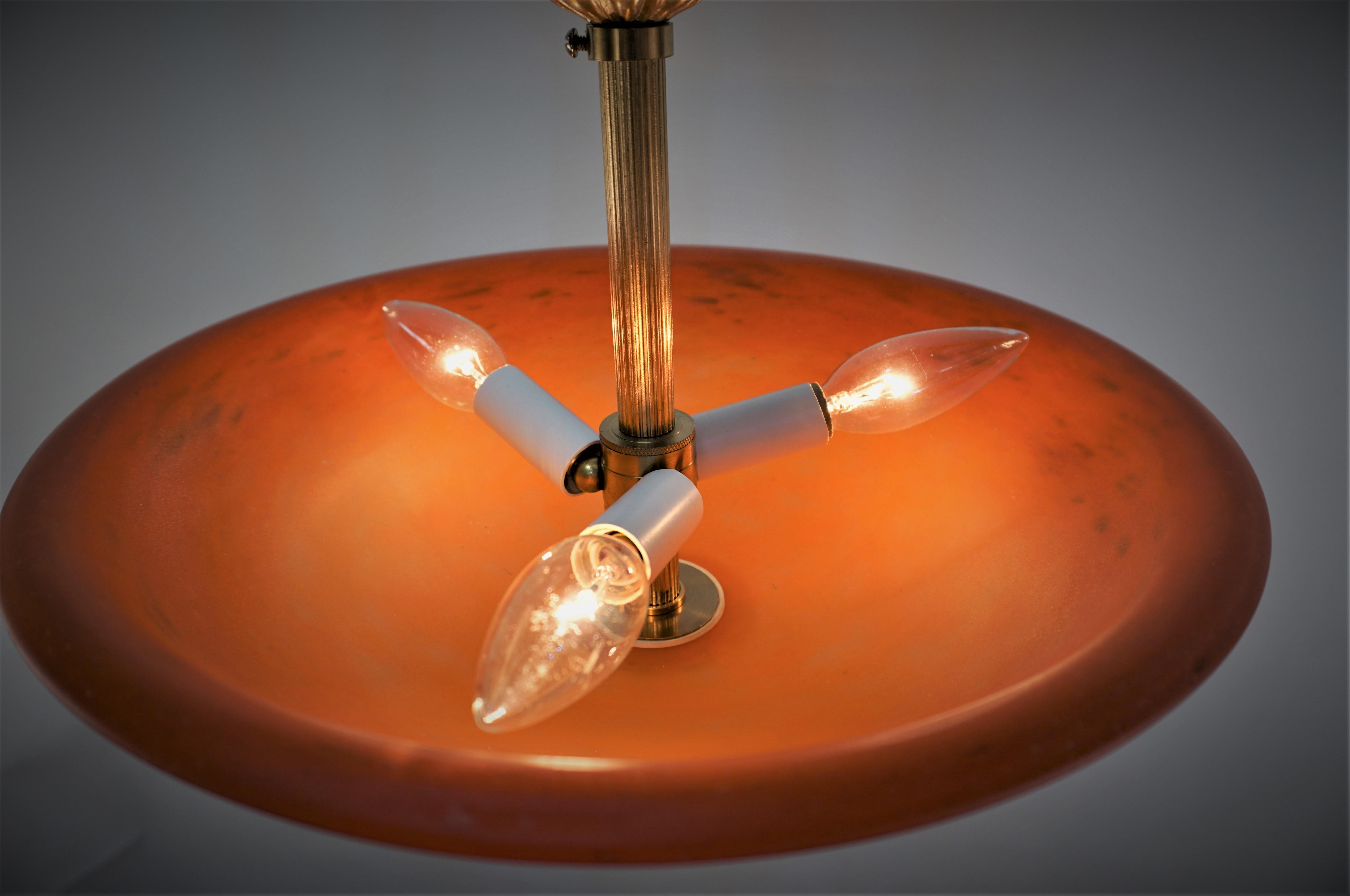 Charles Schneider French Art Deco Semi Flush Mount Ceiling Light #2 at ...