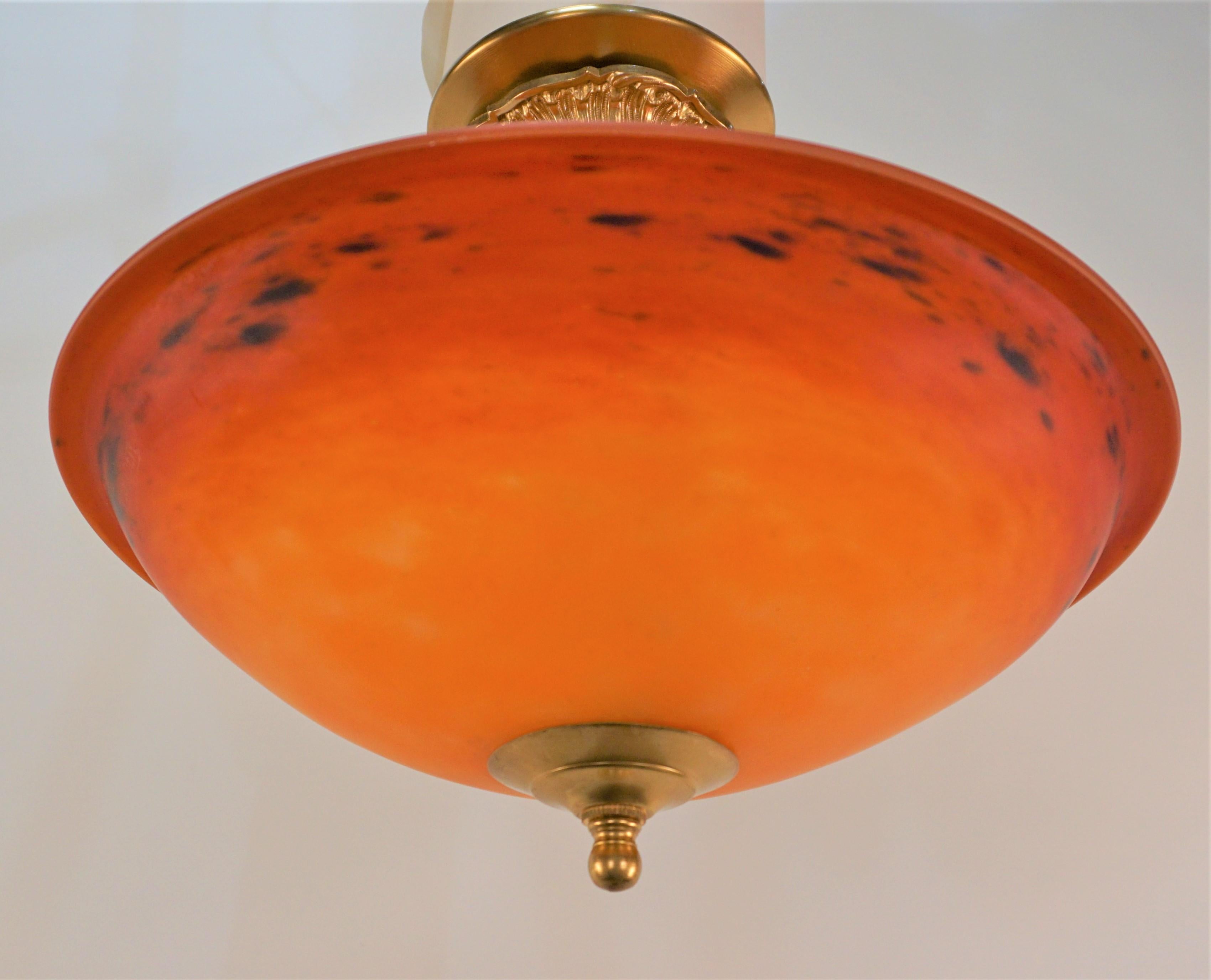 Charles Schneider French Art Deco Semi Flush Mount Ceiling Light #2 at ...