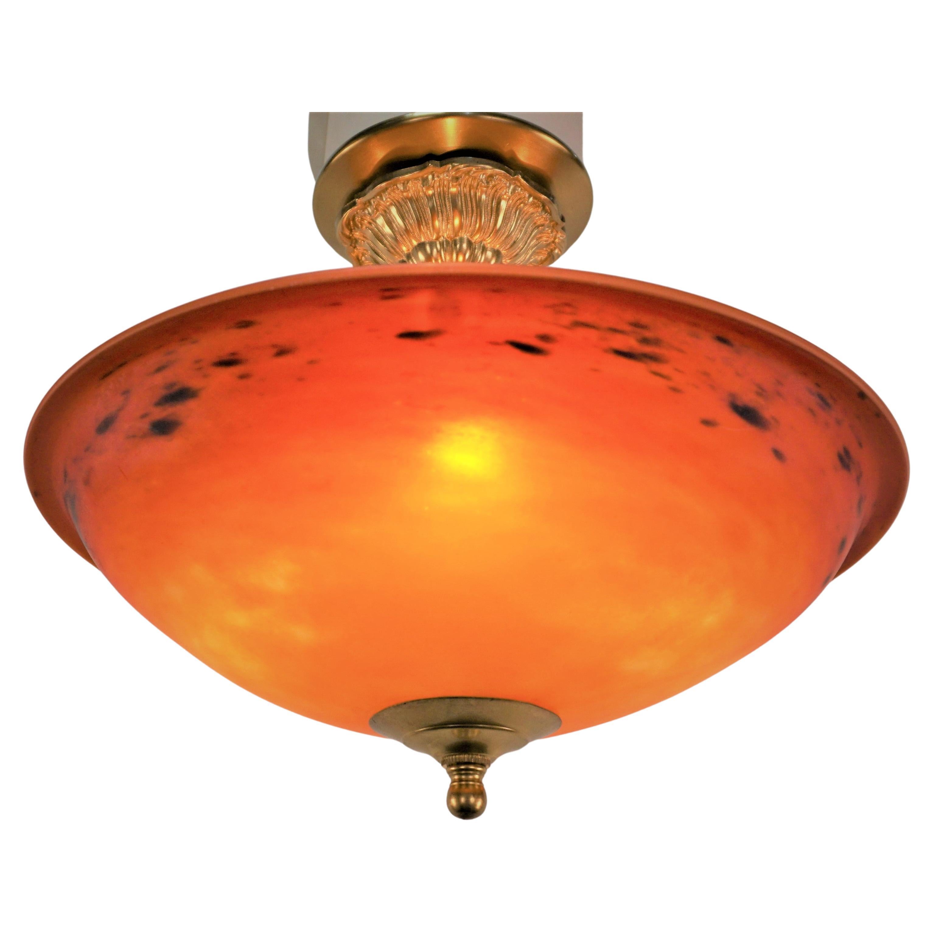 Charles Schneider French Art Deco Semi Flush Mount Ceiling Light #2 at ...