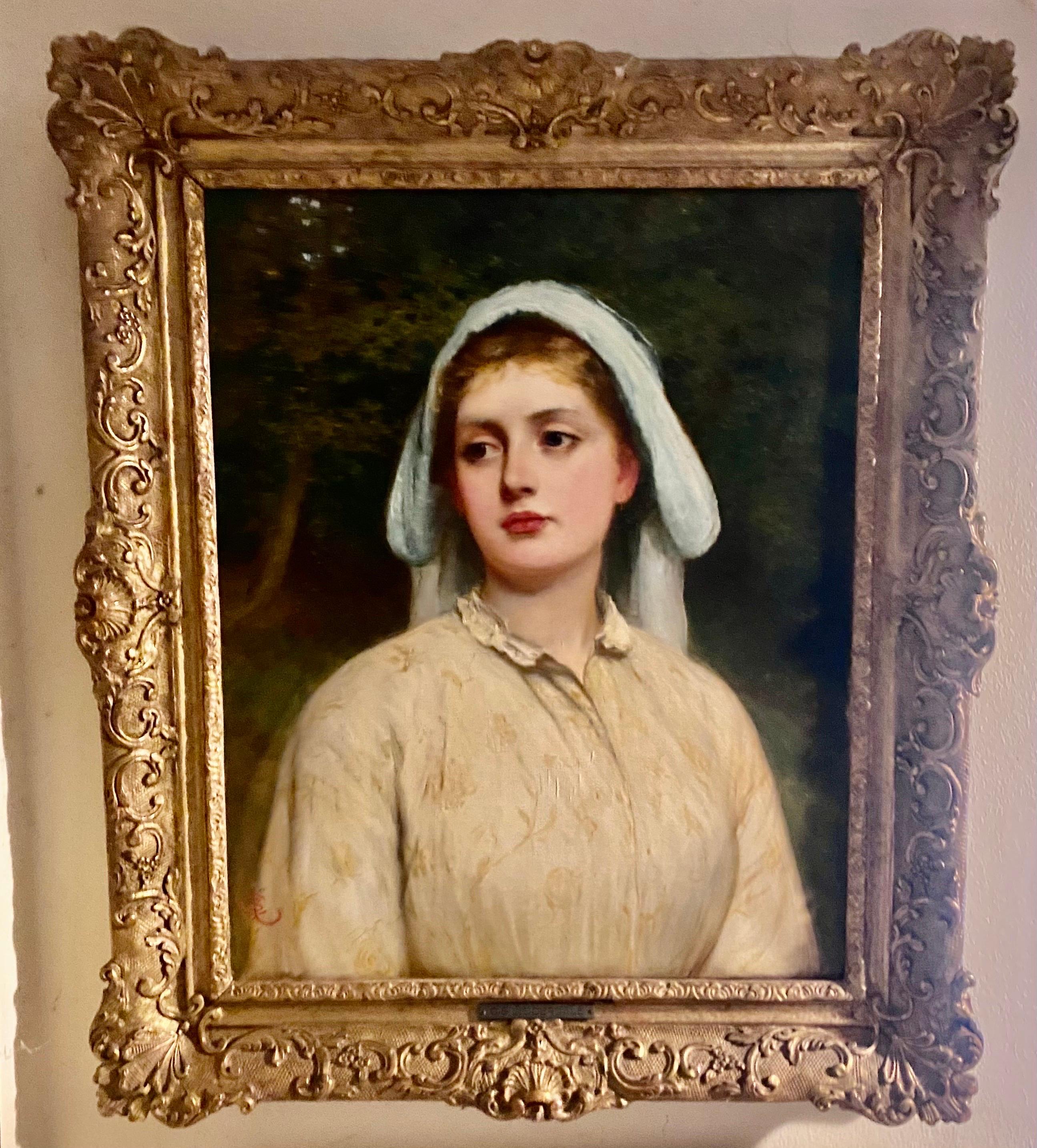 Charles Sillem Lidderdale (1830-1895) RBA. Young Girl Portrait For Sale ...