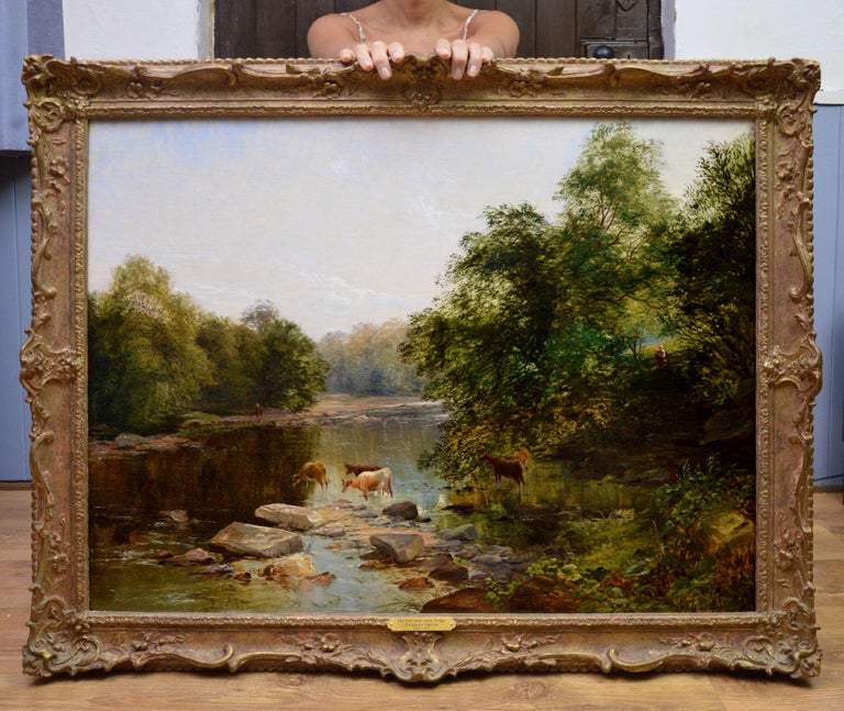 Charles Smith - The Tees near Greta Bridge - 19th Century Oil Painting ...