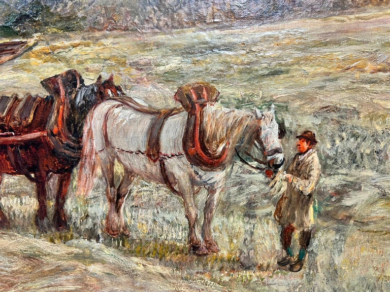 Charles Thomas Burt - Huge Victorian Signed Oil Painting Hay Making in ...